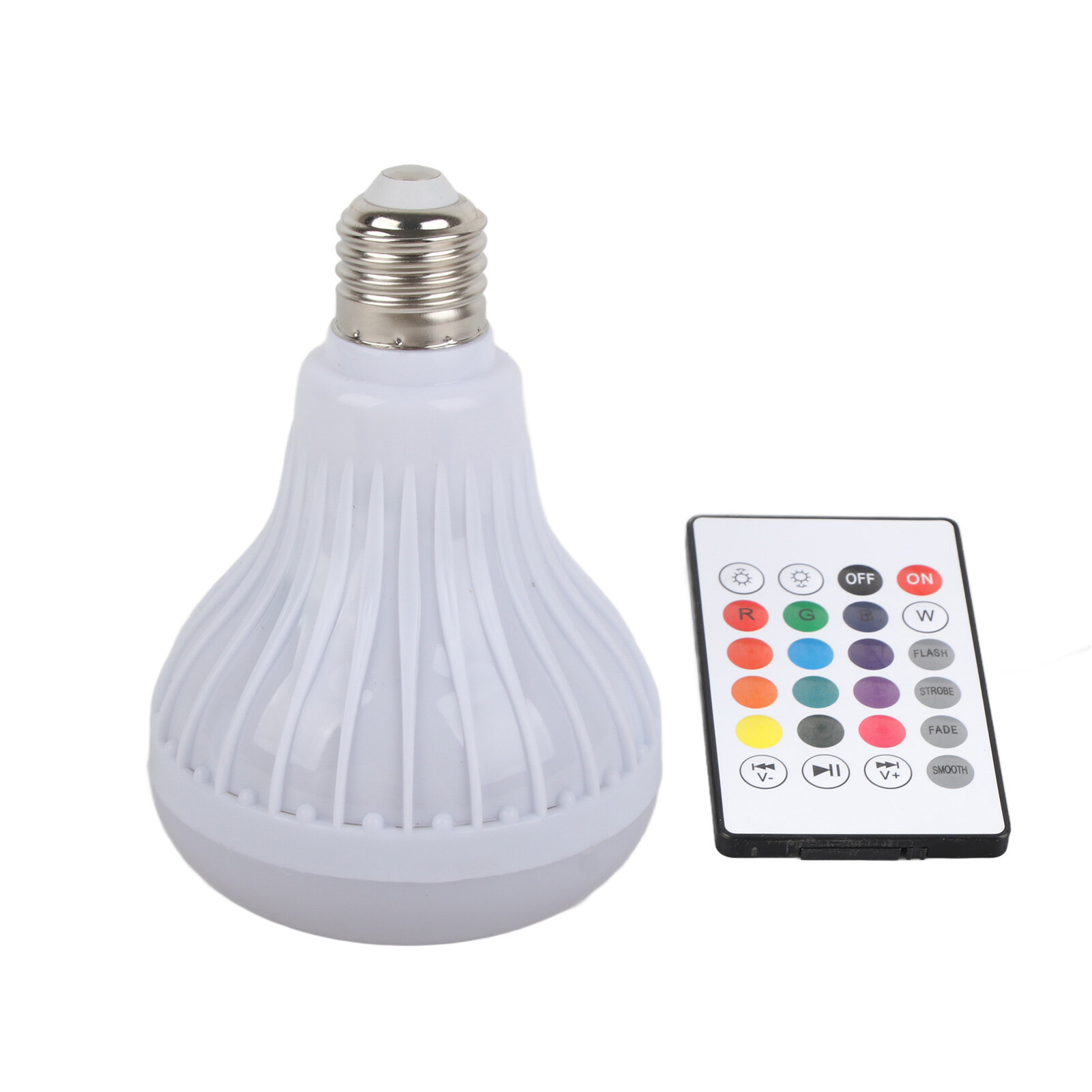 Bluetooth Music Bulb RGBW Color E26 Base Remote Control Speaker LED for Bar Bedroom Restaurant 100 240V