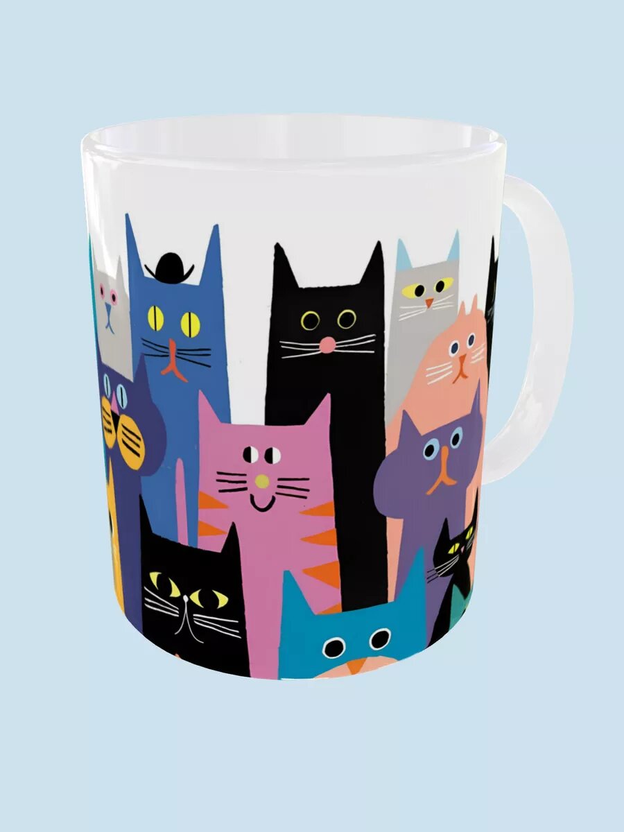 Кружка керамическая с котиками