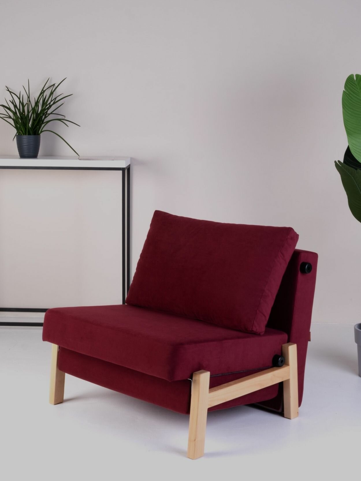 Кресло-кровать Бруно, 88х89см, Винный