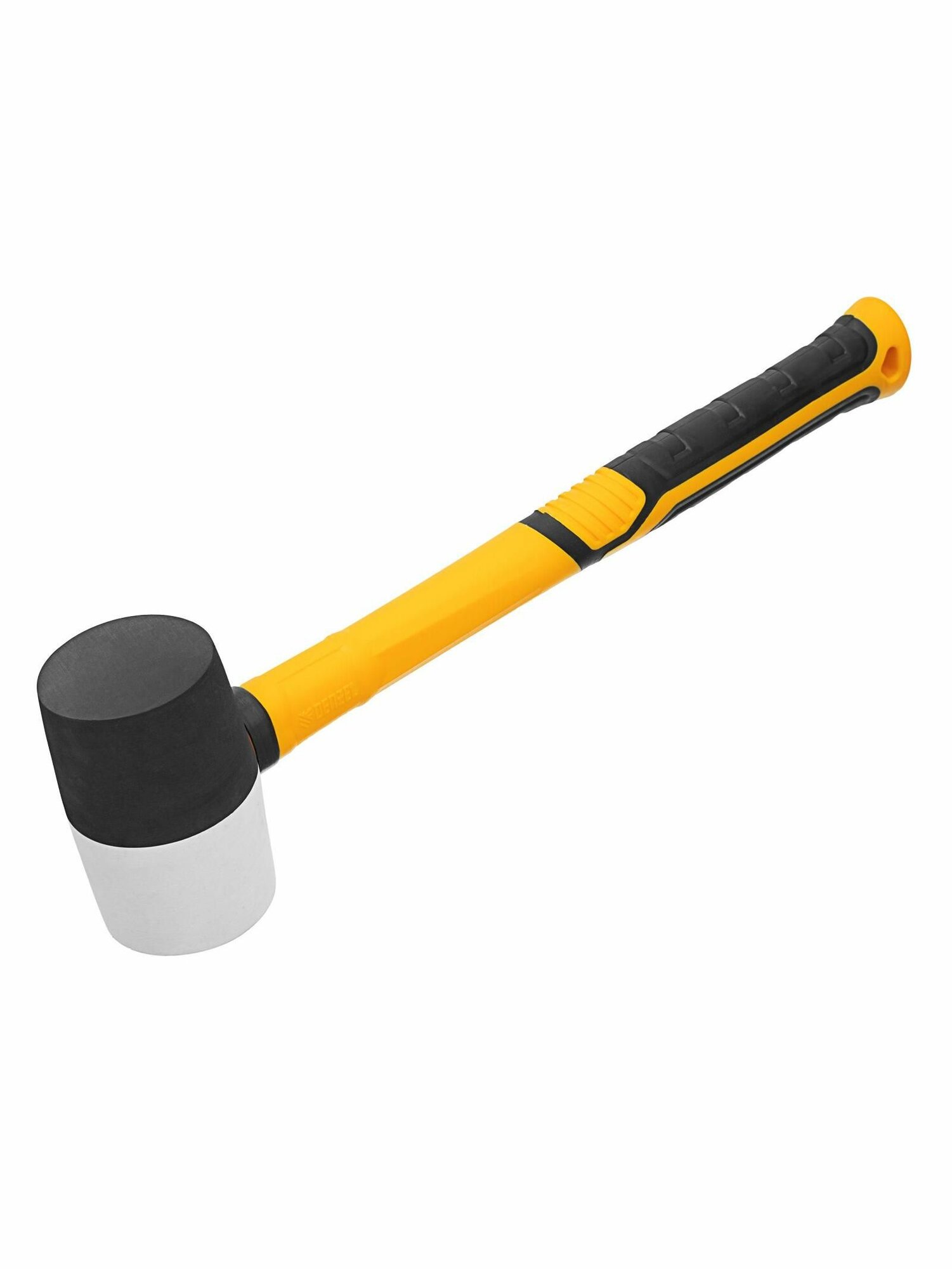 Киянка резиновая, 225 г, черно-белая, фибергласовая рукоятка c TPR покрытием Denzel 11101