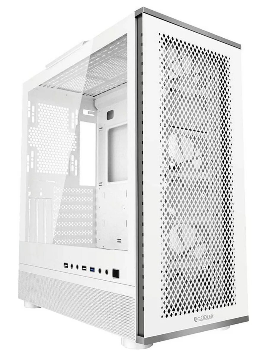 Корпус ME200 MESH WH белый без БП ATX 6x120mm 6x140mm