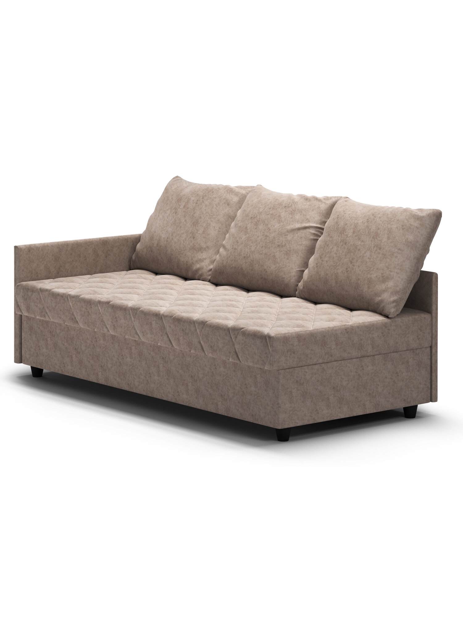 Кушетка WESTENY "ART-312 левая" 195x94x62, 90x190, 1 место, велюр Rock02