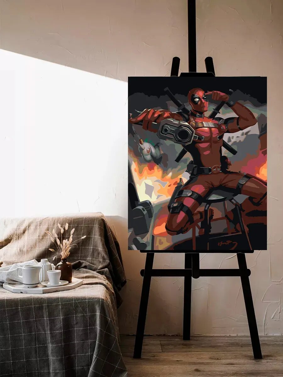 Картина по номерам Дэдпул DC Marvel Comics Deadpools