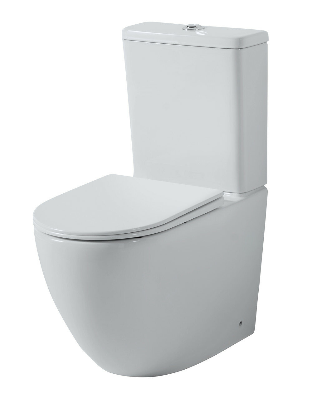 Унитаз-компакт с круговым смывом EVA GOLD EG311T безободковый, тонкое сиденье