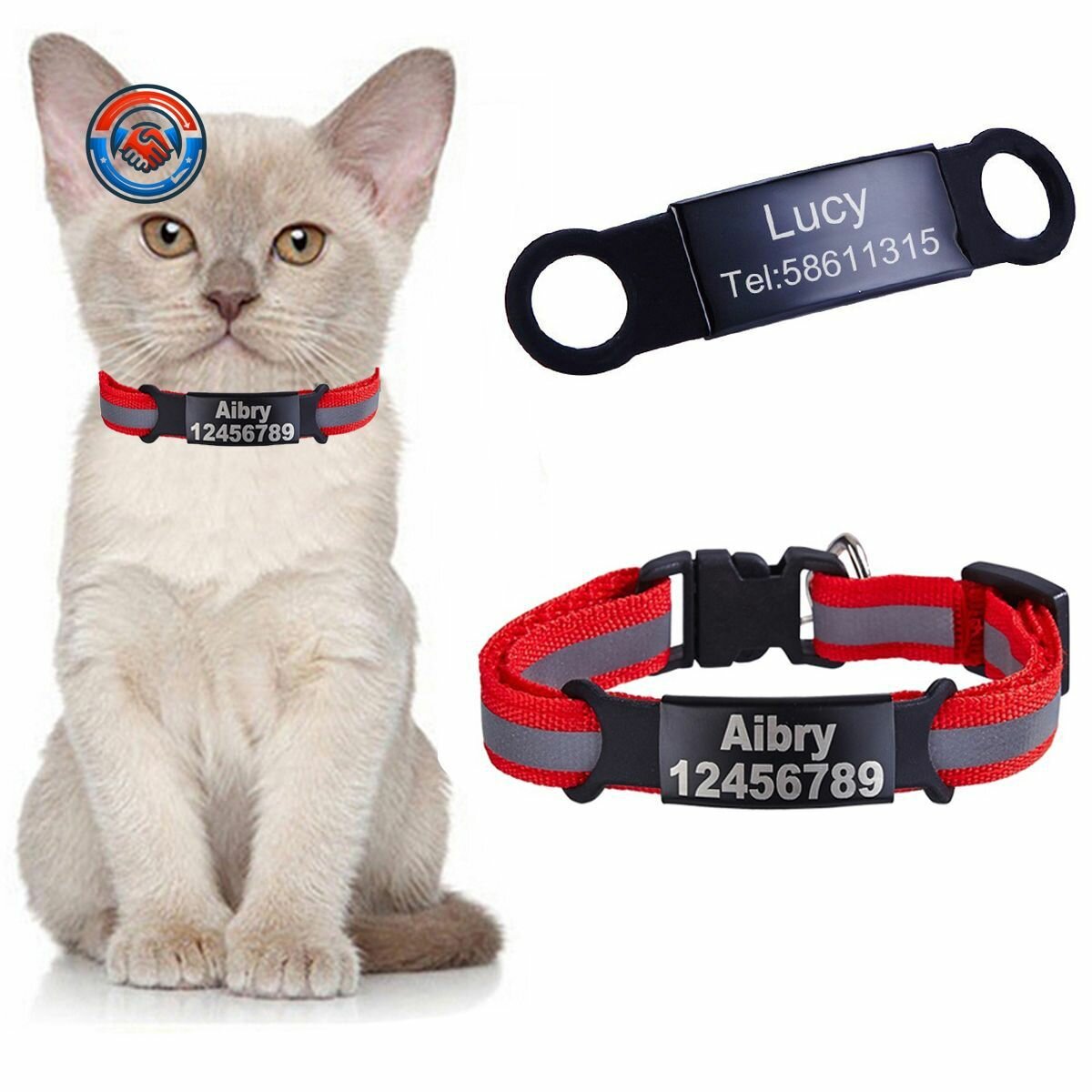 Фурнитура для ошейников и поводков с гравировкой — адресник для собак и кошек, металлическая подвеска для питомца
