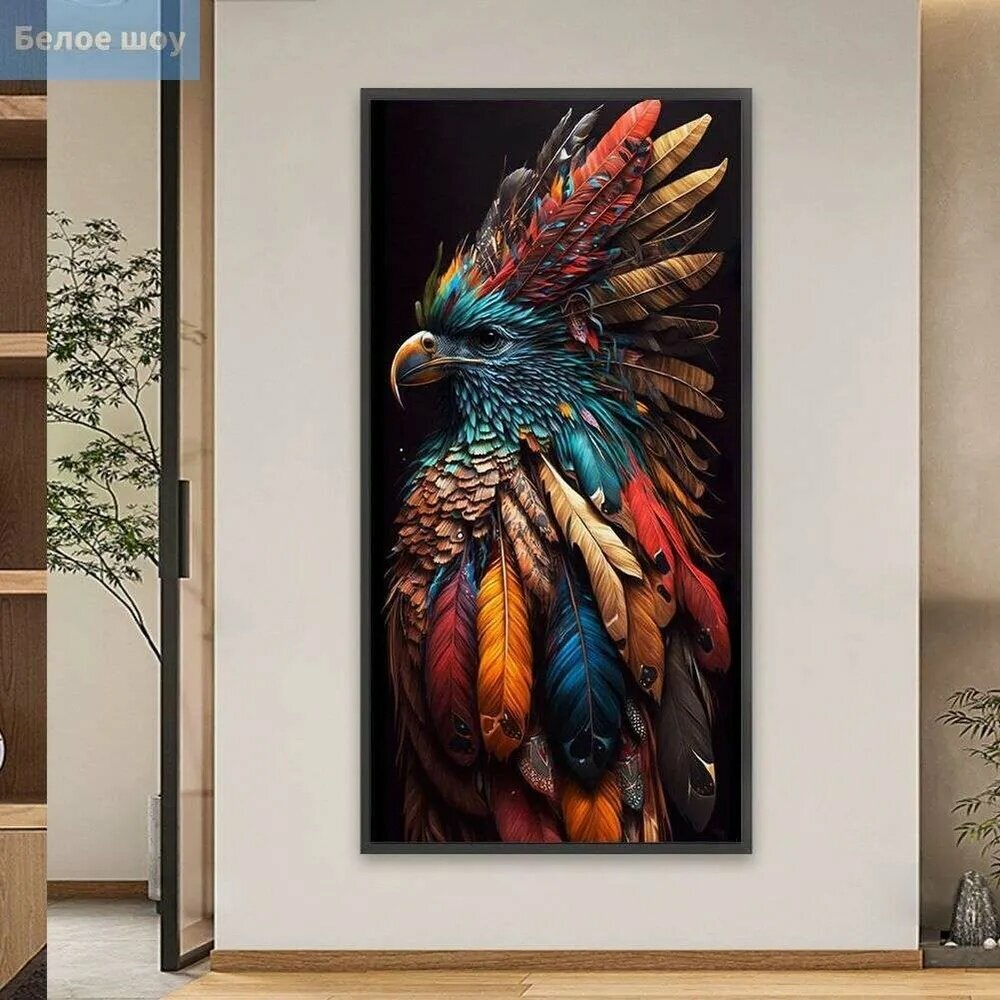 Набор для алмазной росписи, Сибирский орел, креативная декоративная роспись для домашней гостиной, 40х80см