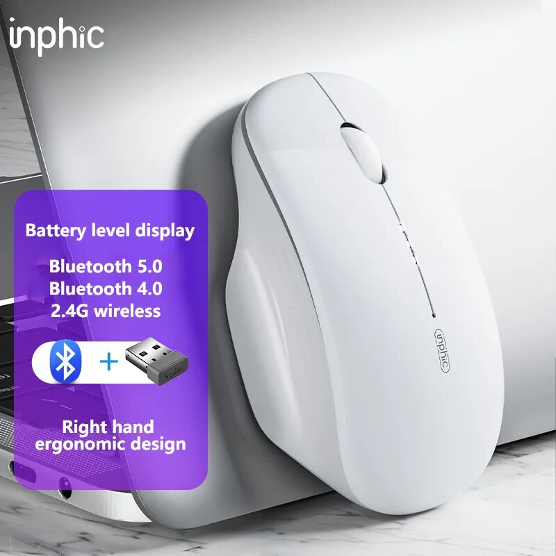 Bluetooth-мышь Inphic аккумуляторная ультратонкая для ноутбуков и планшетов