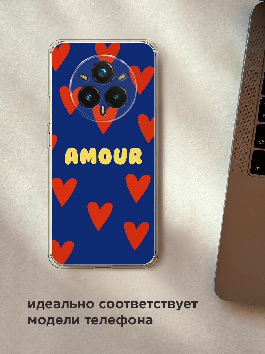 Чехол на Realme 14 Pro+ / Реалми 14 Про+ с принтом "Amour art - 14 февраля" — фото 1