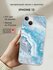Чехол на Apple iPhone 13 / Айфон 13 с принтом "Нежно-голубой мрамор"