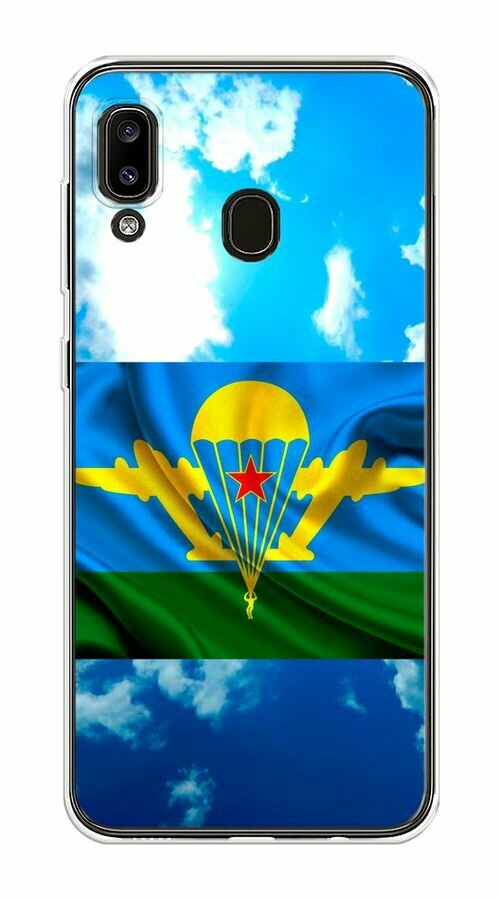 Чехол на Samsung Galaxy A30/A20 / Самсунг Галакси A30/A20 с принтом "ВДВ флаг в небесах"