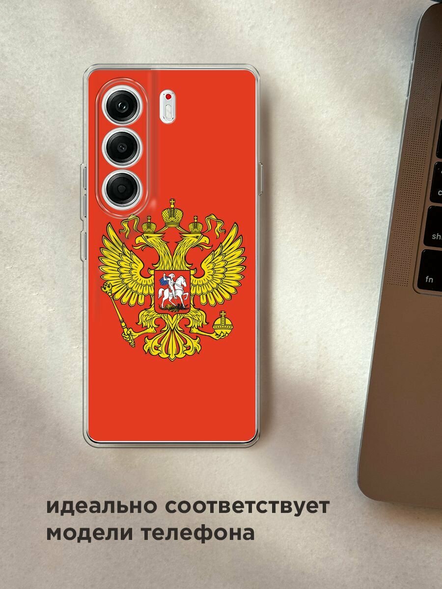 Чехол на Tecno Camon 40 Pro 5G / Текно Камон 40 Про 5G с принтом "Герб России полотно" — фото 1