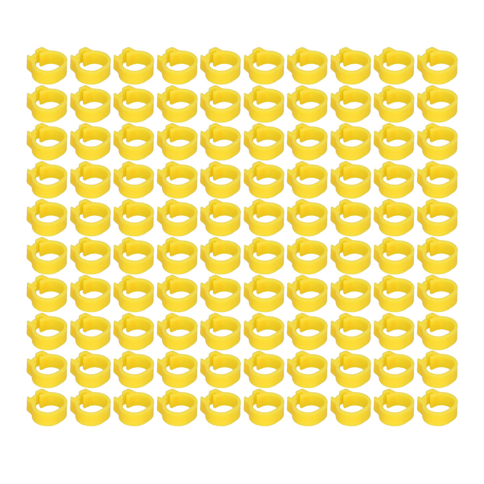 100 шт, 8 мм, идентификационные кольца для ног голубей, повязки на ноги птицы, без слов, принадлежности для голубей, желтый цвет