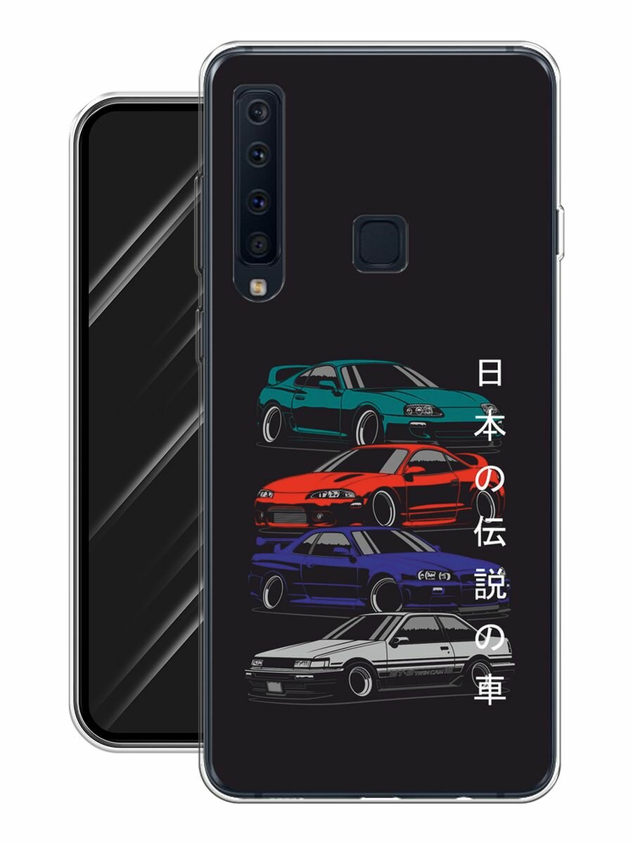 Чехол на Samsung Galaxy A9 2018 / Самсунг Галакси А9 2018 с принтом "JDM Legend cars" — фото 1