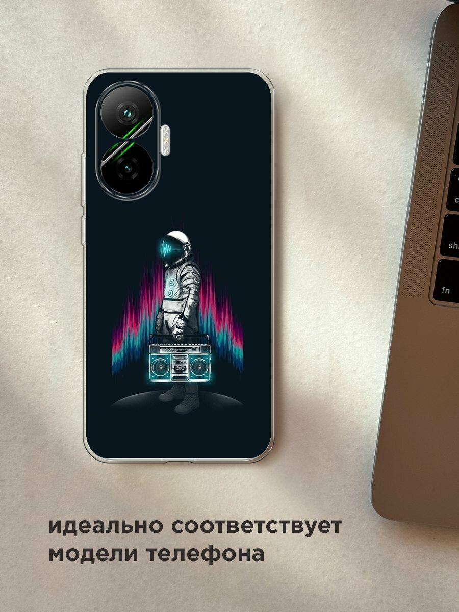 Чехол на Poco F7 / Поко F7 с принтом "Космическая вечеринка" — фото 1