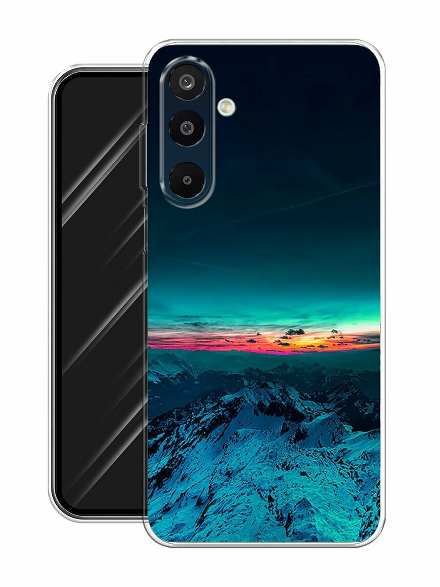 Чехол на Samsung Galaxy M16 / Самсунг Галакси М16 с принтом "Закат в горах" — фото 1