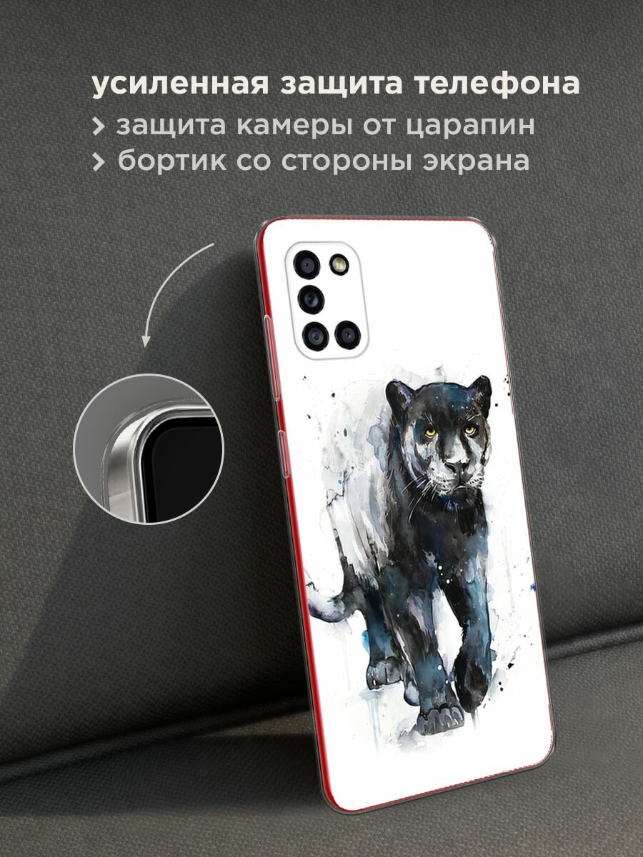 Чехол на Samsung Galaxy A31 / Самсунг Галакси А31 с принтом "Пантера арт 3" — фото 1