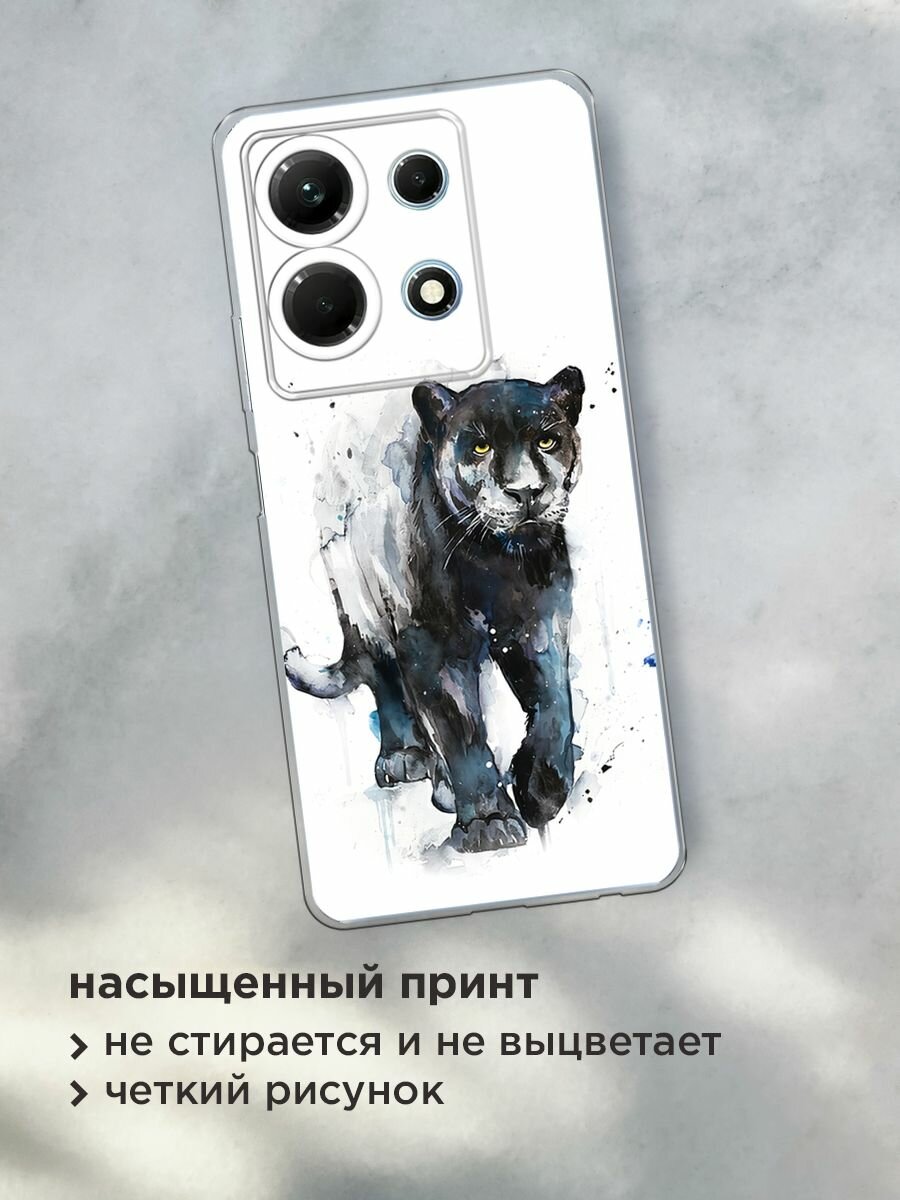 Чехол на Infinix Note 30 4G / Инфиникс Нот 30 4G с принтом "Пантера арт 3" — фото 1