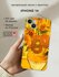 Чехол на Apple iPhone 14 / Айфон 14 с принтом "Оранжевые подсолнухи"