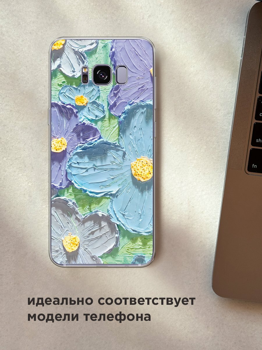 Чехол на Samsung Galaxy S8 + / Самсунг Галакси С8 Плюс с принтом "Масляные цветы 2" — фото 1