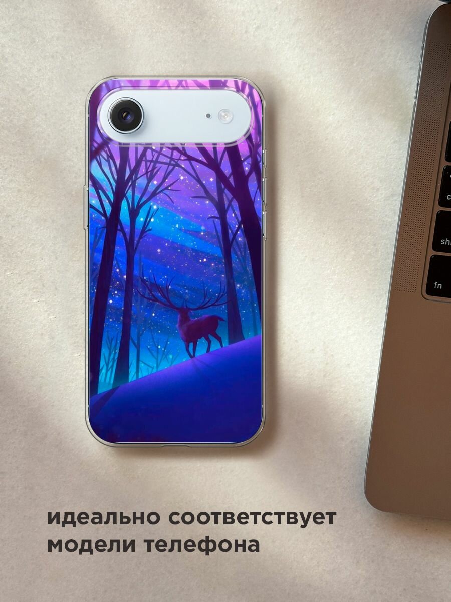 Чехол на Apple iPhone Air / Айфон Айр с принтом "Северный олень" — фото 1