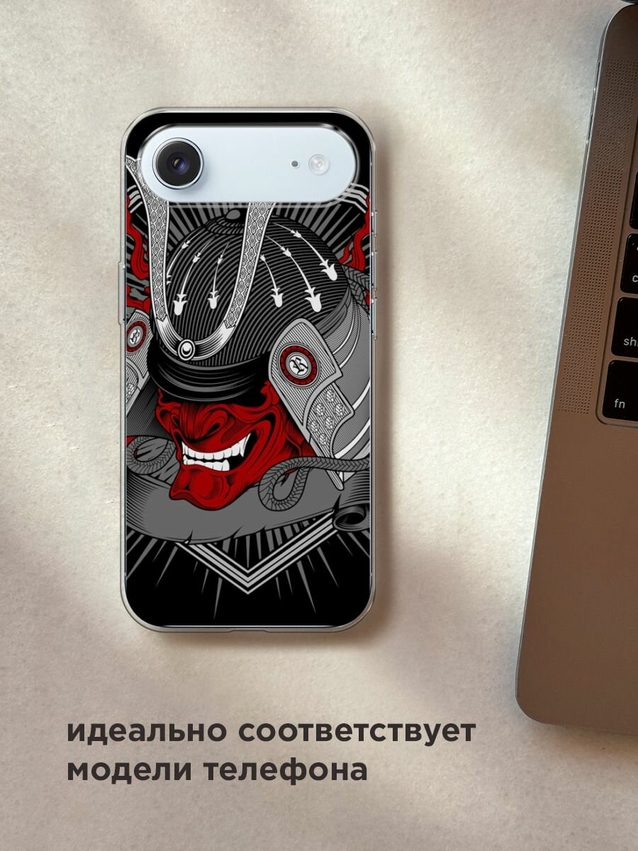Чехол на Apple iPhone Air / Айфон Айр с принтом "Красная маска самурая" — фото 1
