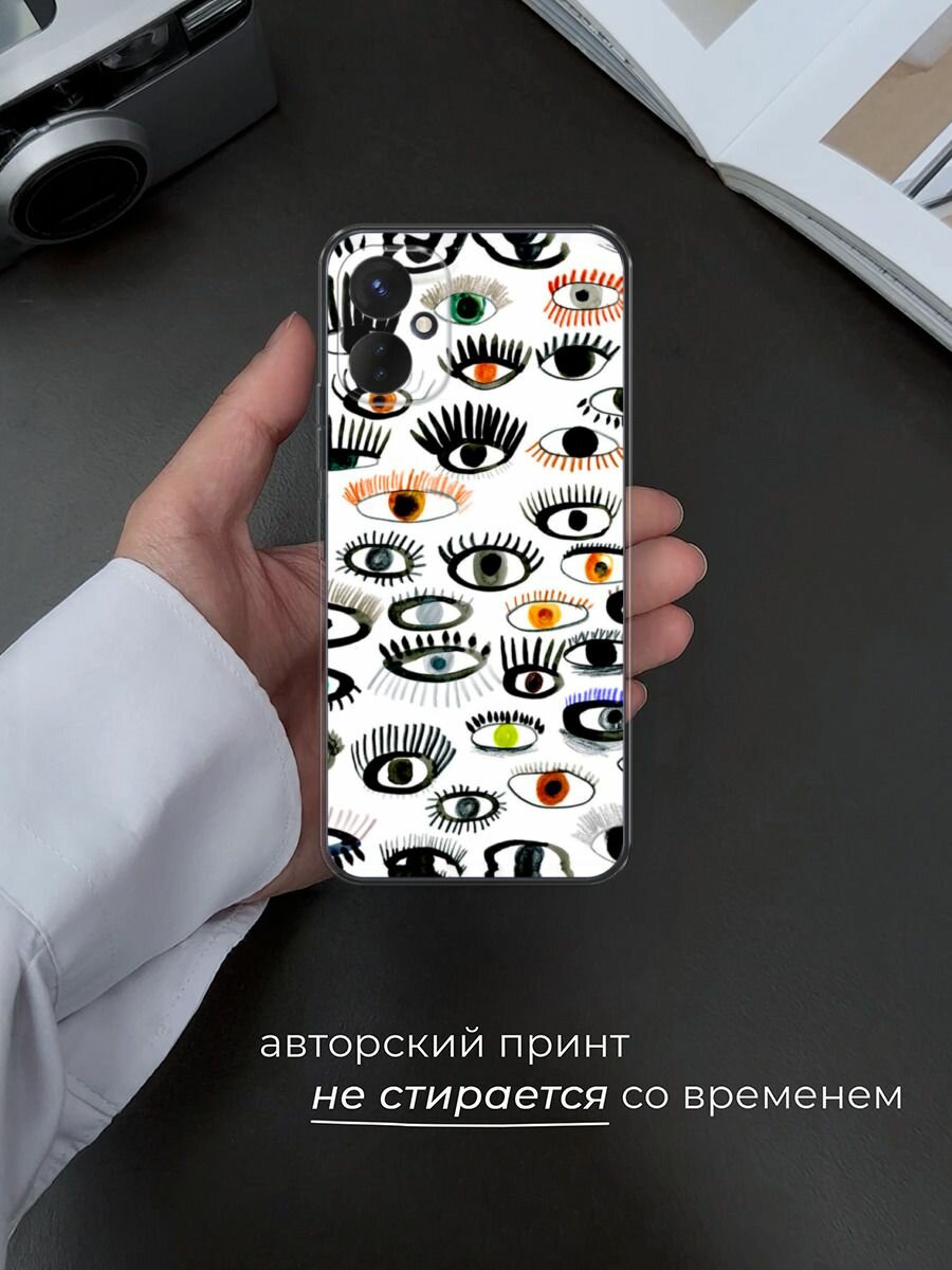 Чехол на Tecno Spark 9 Pro / Техно Спарк 9 Про с принтом "Глаза акварель" — фото 1
