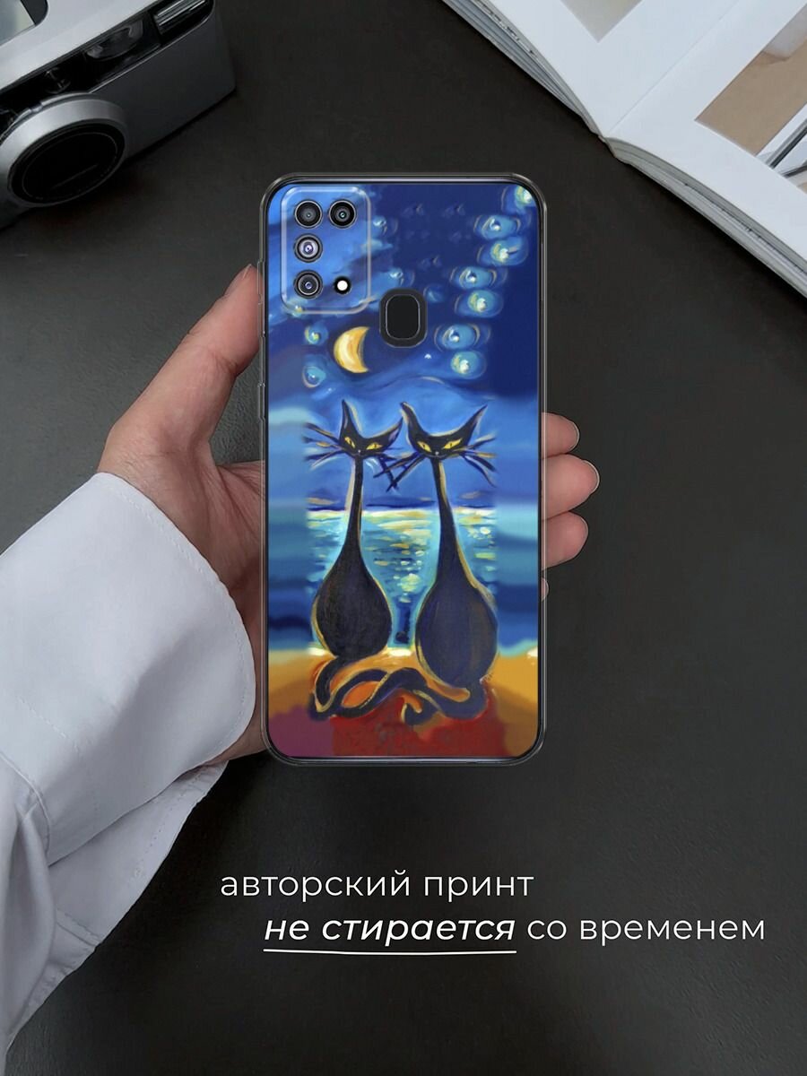 Чехол на Samsung Galaxy M31 / Самсунг Галакси М31 с принтом "Влюбленные котики 7" — фото 1