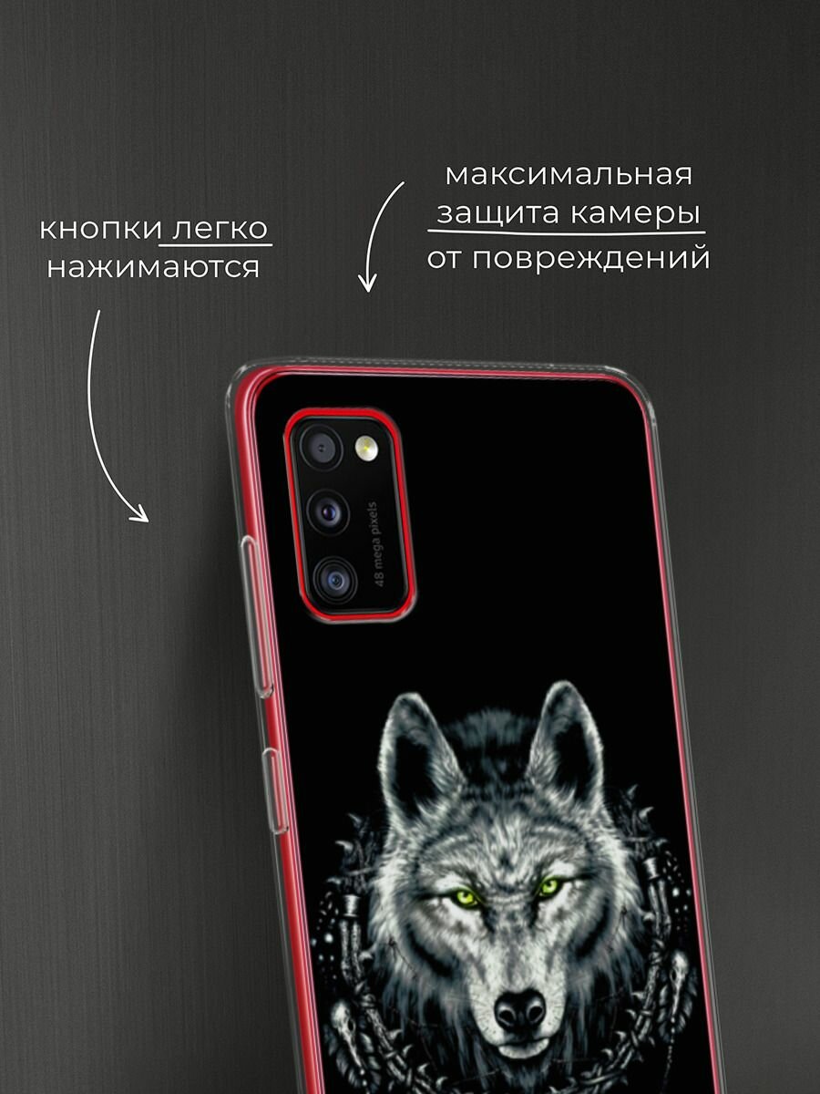 Чехол на Samsung Galaxy A41 / Самсунг Галакси А41 с принтом "Волк оберег" — фото 1