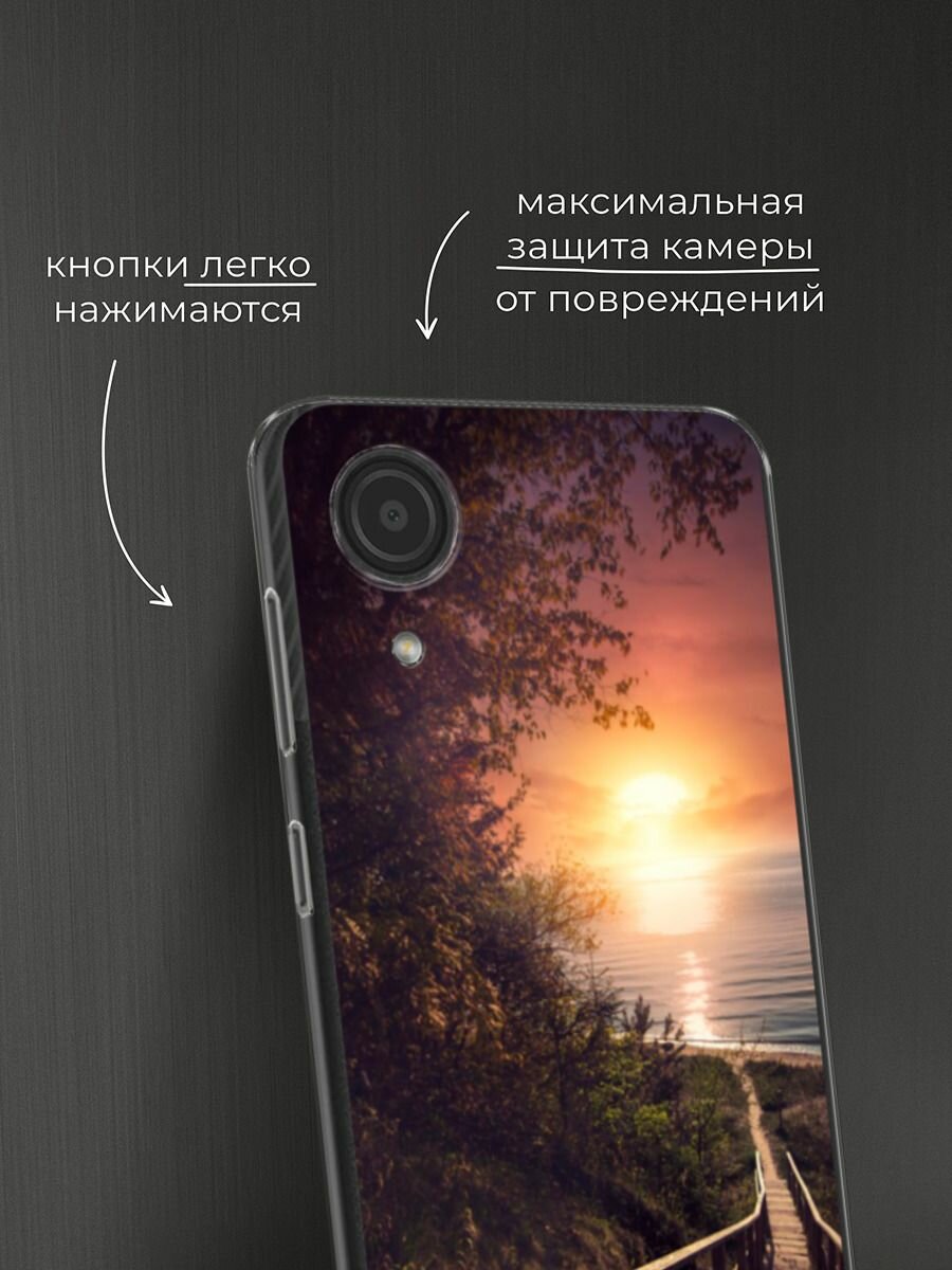 Чехол на Samsung Galaxy A03 Core / Самсунг Галакси А03 Core с принтом "Мост у воды" — фото 1