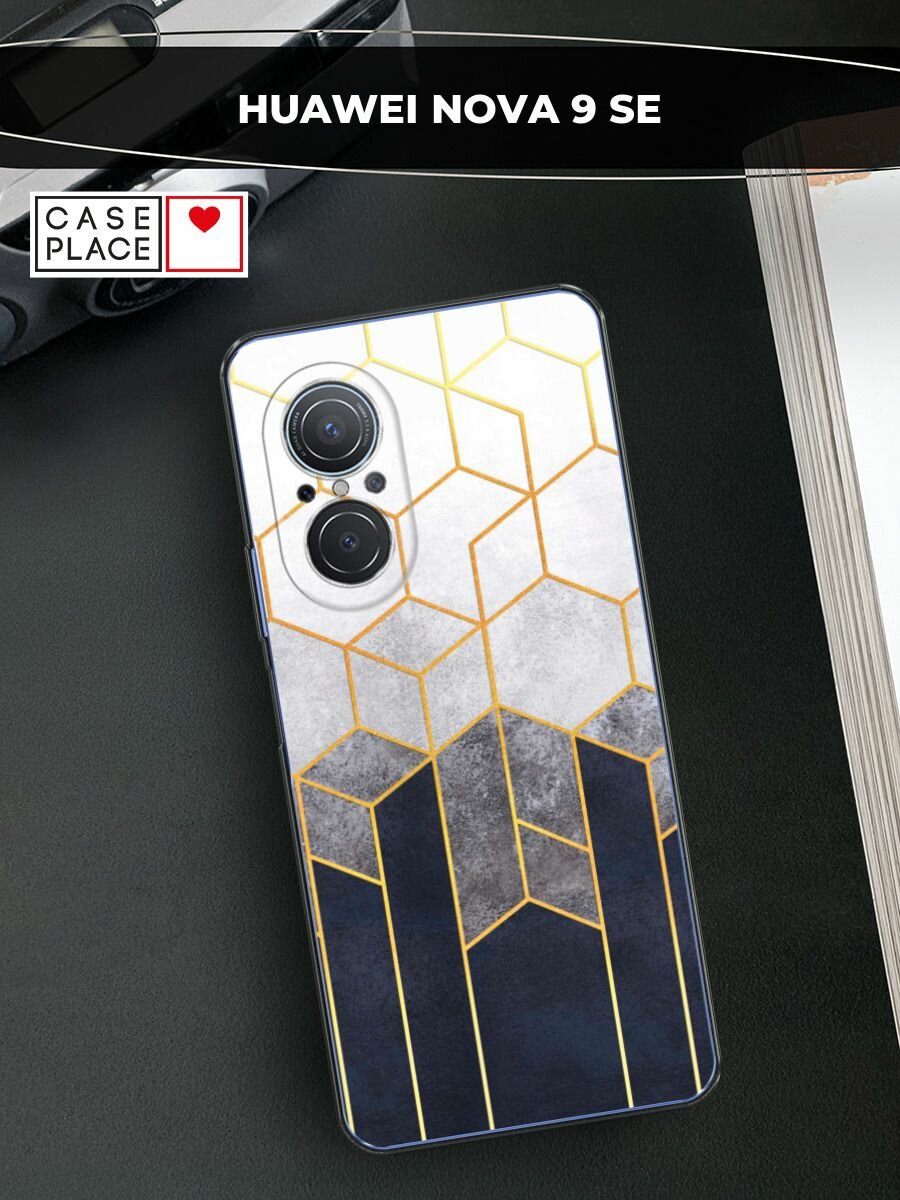 Чехол на Huawei Nova 9 SE / Хуавей Нова 9 SE с принтом "Черно-белая мозаика"