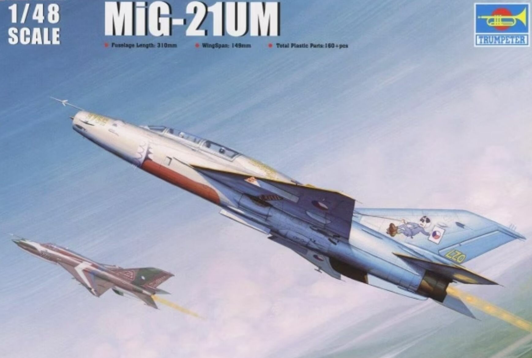Trumpeter 02865 1/48 Mikoyan MiG-21UM сборная модель самолета