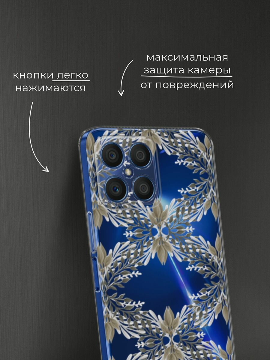Чехол на Honor X8 / Хуавей X8 с принтом "Калейдоскоп цветов" — фото 1
