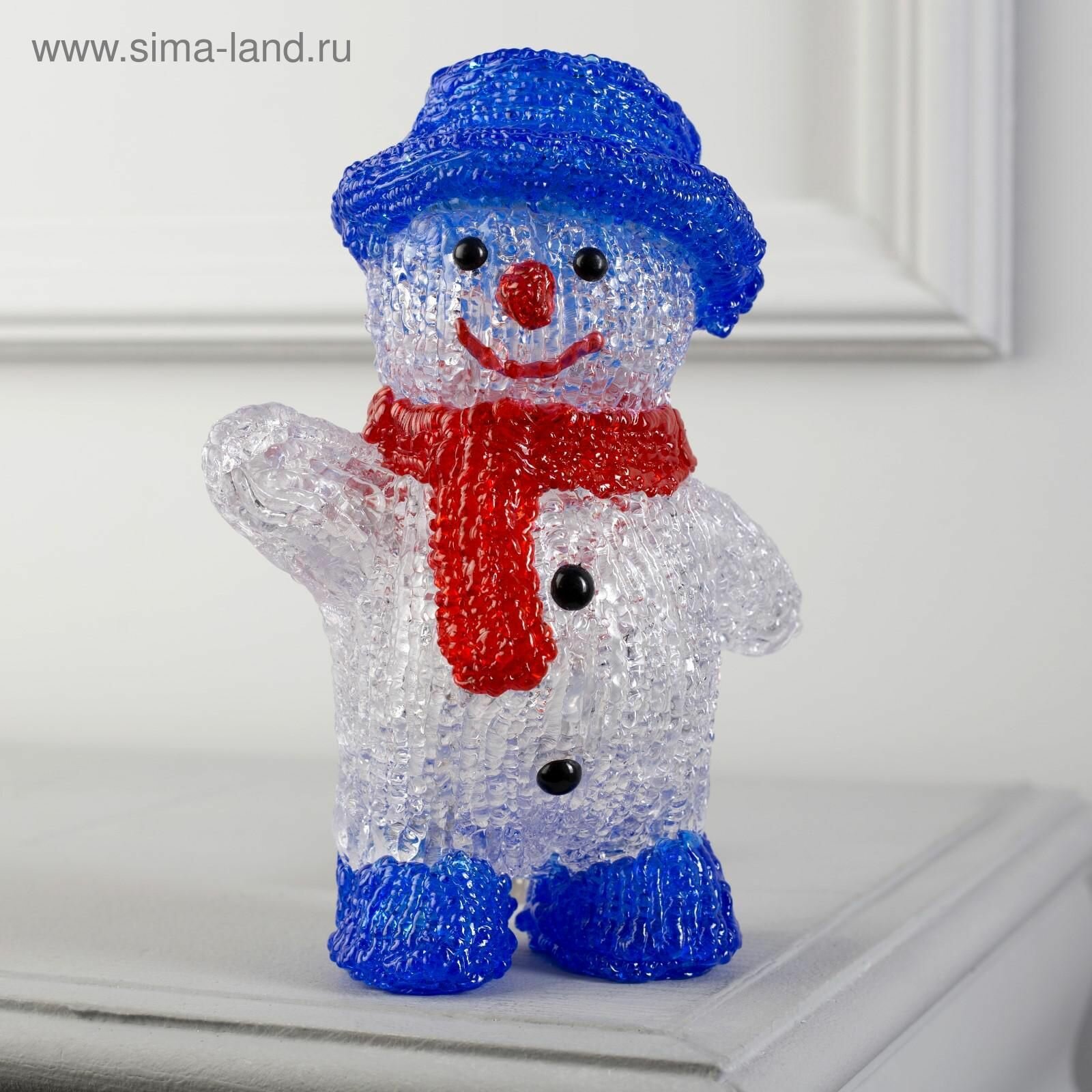 Фигура свд Приветливый снеговик 13х20х8см (Luazon Lighting)