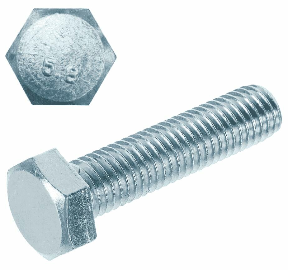 Болт 6-гр. головка М6х45 (4шт) DIN933 кл 5,8, цинк SteelRex