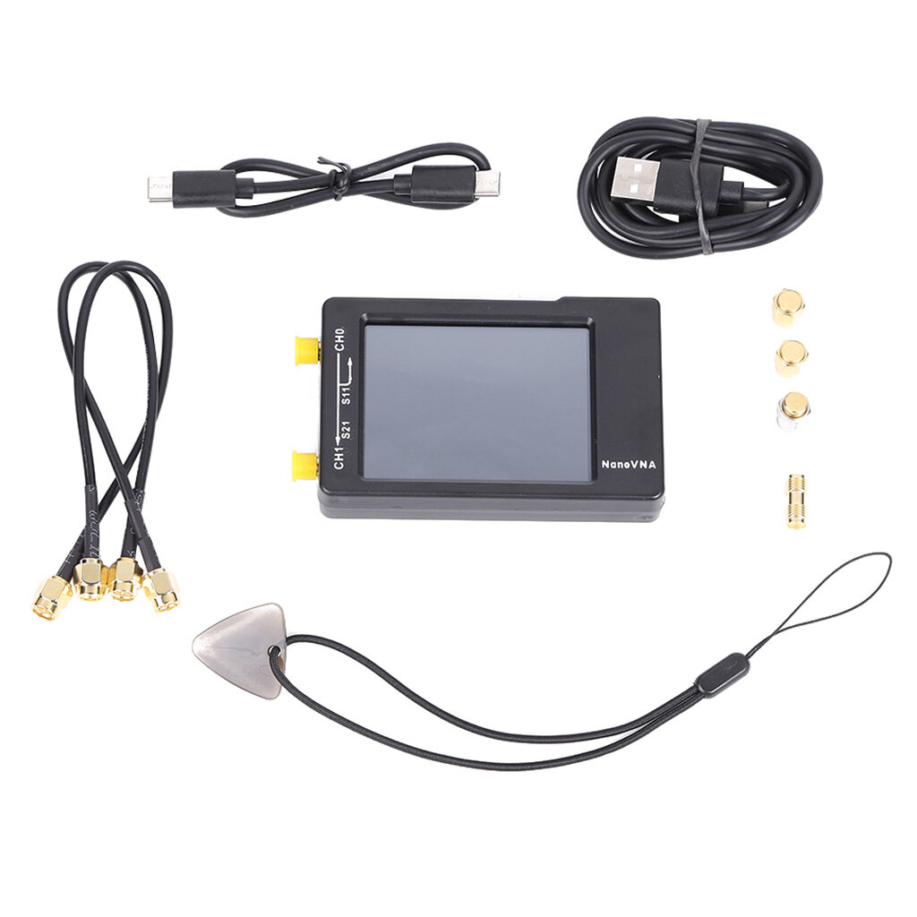 Обновите новый сетевой анализатор NanoVNA-H 50 кГц ~ 1,5 ГГц VNA с 2,8-дюймовым ЖК-дисплеем HF VHF UHF UVV Векторный антенный анализатор