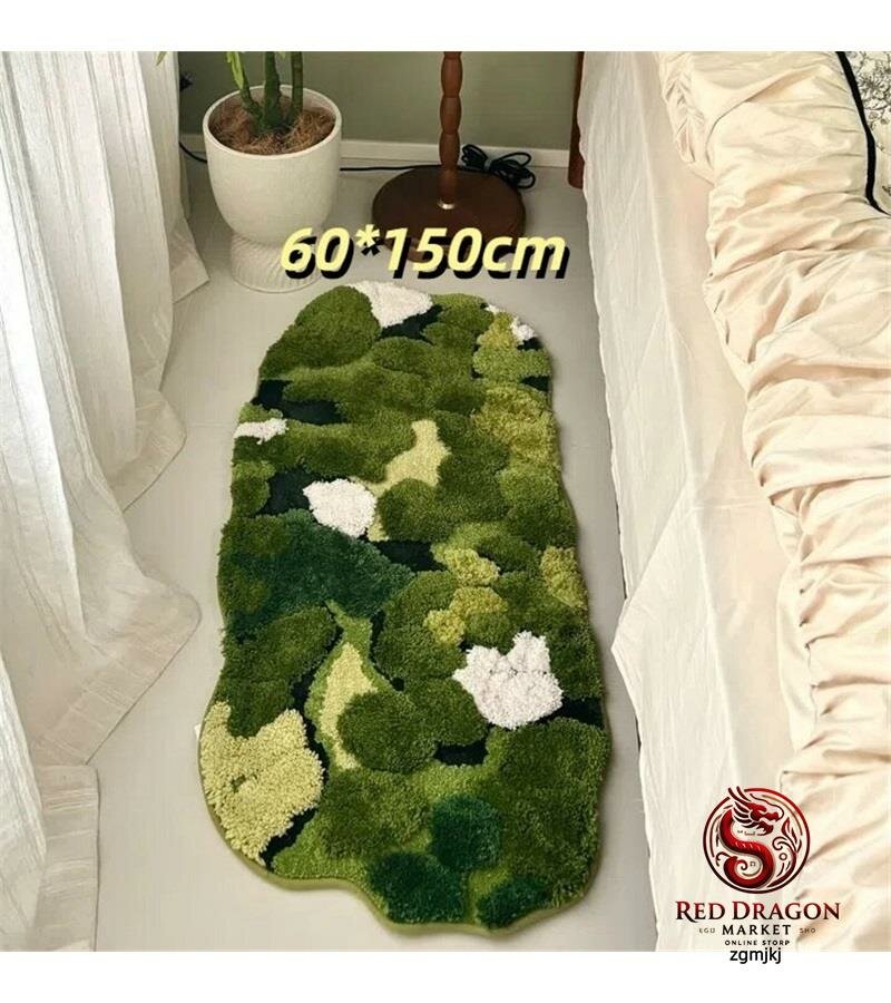 Ковер с флокированным лесным мхом / Мягкий и удобный коврик у кровати в спальне /Коврик для журнального столика 60*150см