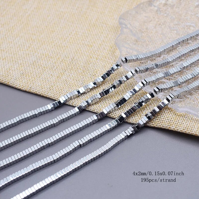 Бусины из гематита серебристого цвета YanQi 5