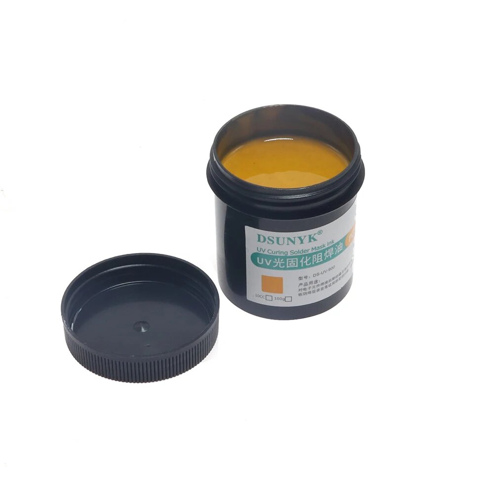 DSUNYK Зеленая УФ-паяльная маска 100г Yellow
