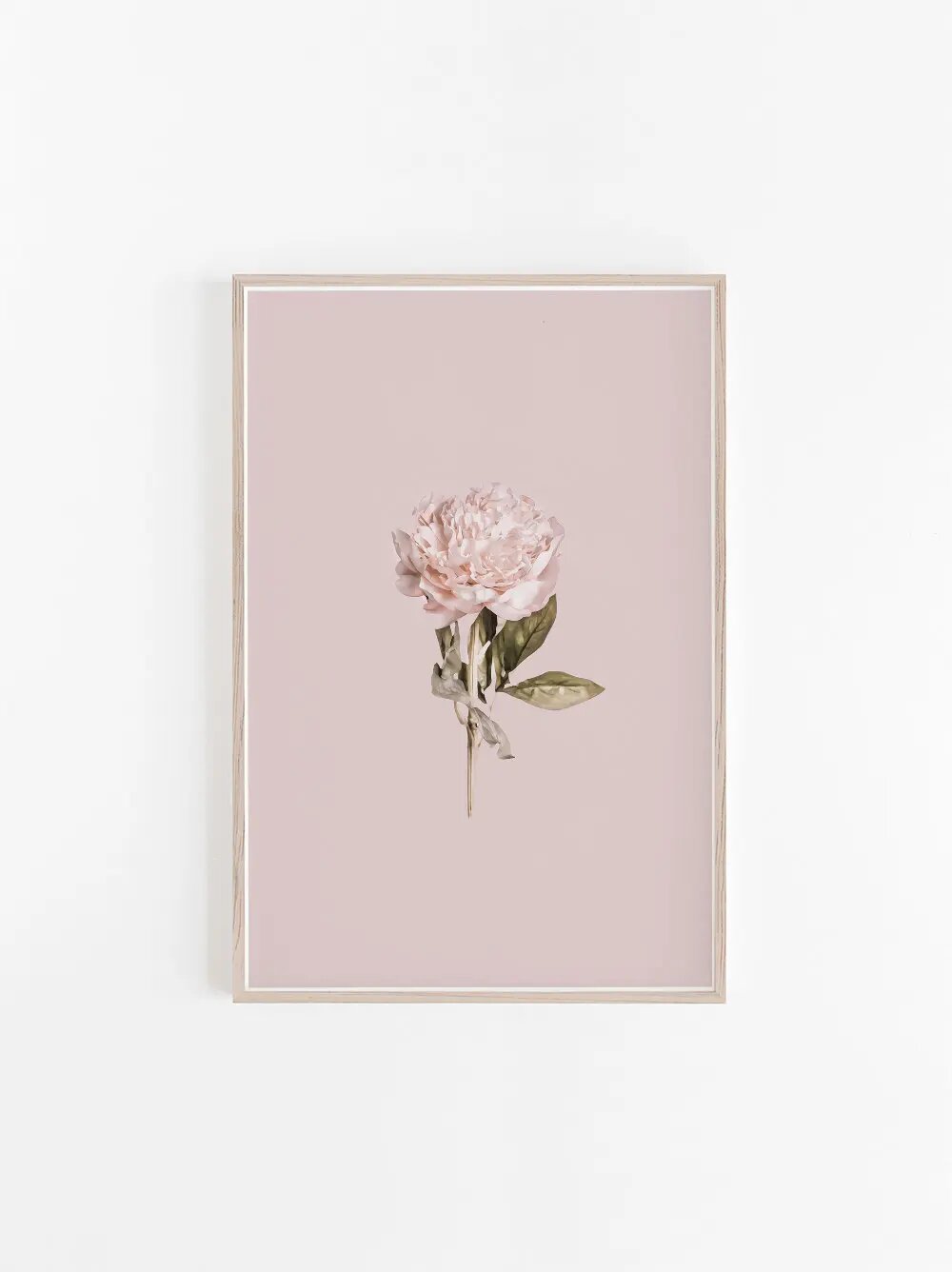 Художественный холст с акварельным эффектом розовых цветов 10, 20x30cm No Framed