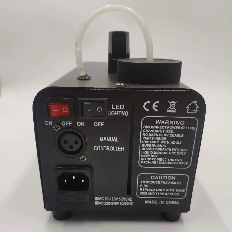 Дым Машина Для Дискотек LED-500 с дистанционным управлением, 18 огней, 400 Вт, 0.25 л, 1950 г, Черно-серый — фото 1