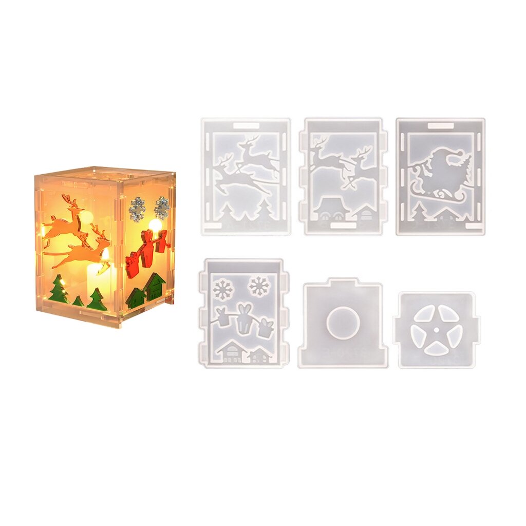 Форма для рождественских ламп из эластомера для DIY поделок из канифоли и праздничного декора