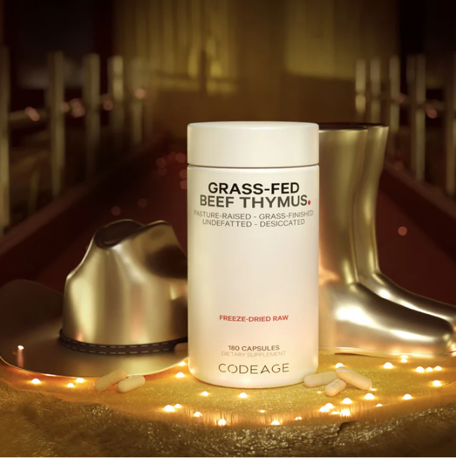 CodeAge, Тимус говяжий (зобная железа), травяного откорма, Grass-fed Beef Thymus, 180 капсул