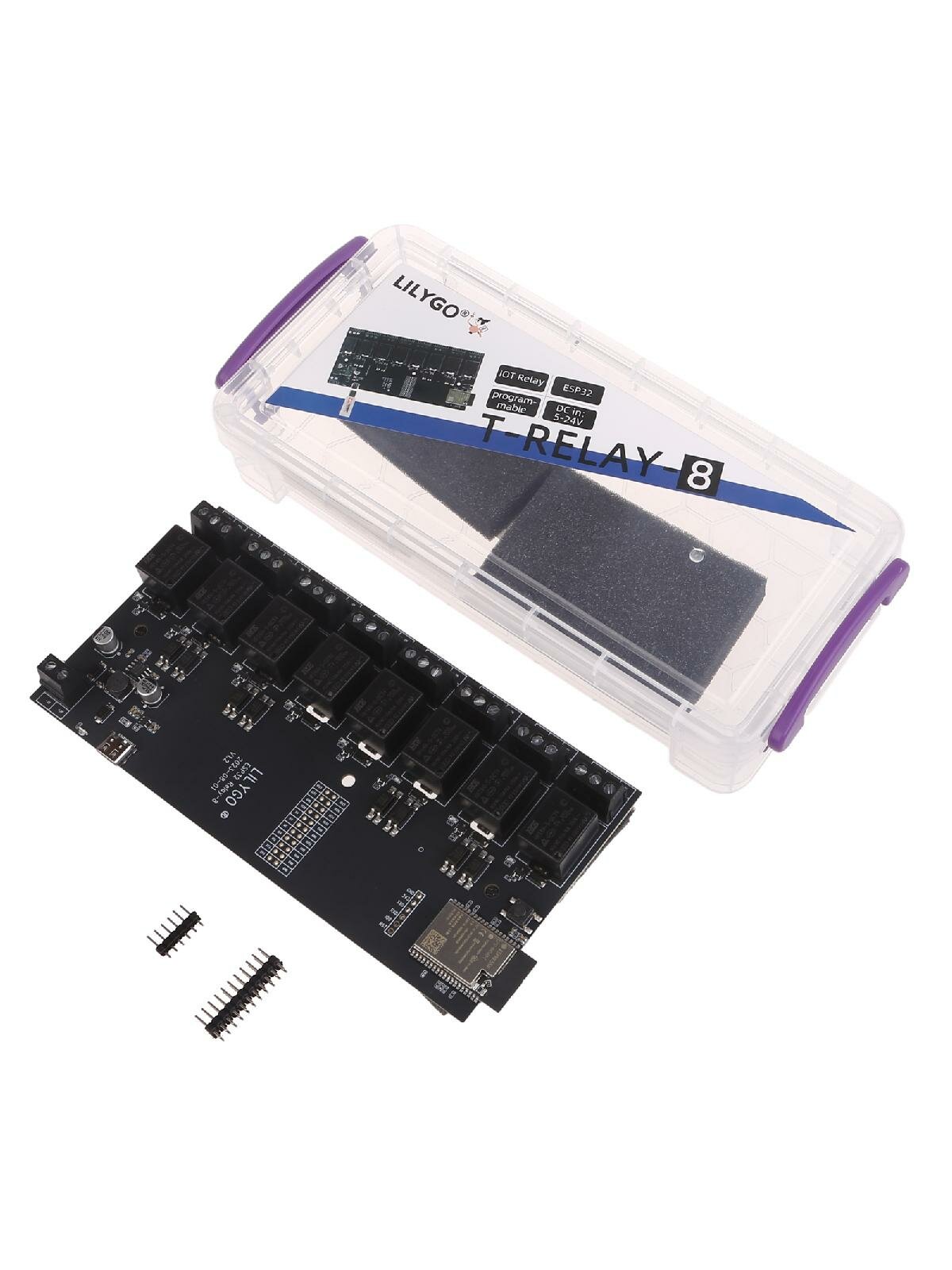 LILYGO® T-Relay 5V 8 Channel Relay Module ESP32 Wireless Development Board WIFI Bluetooth-com With Optocoupler Isolation