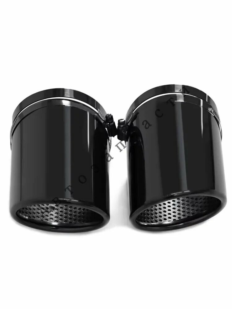 QMTI Глушитель, диаметр 93 мм, длина 165 мм арт. Титановая черная пара Подходит для AUDI Q7 TDI Quattro 2006 2007 2008 2009 2010-2013 Q7 4L SQ7 2007-2015