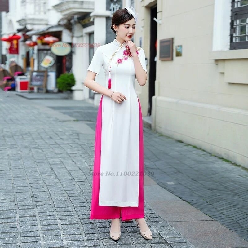 Платье-толстовка Ao Dai розовое, вискоза, XL, color2