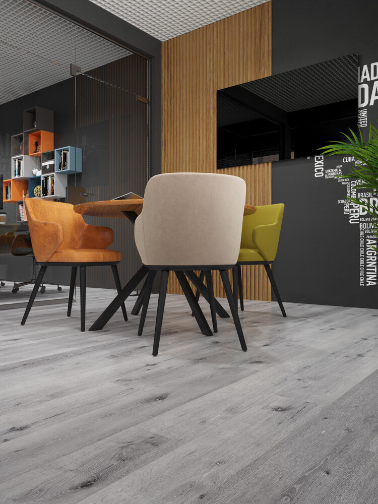 Виниловый ламинат SPC CronaFloor Wood 4V Дуб Серый ZH-82015-8 (в уп. 10 шт./2.16 кв. м)