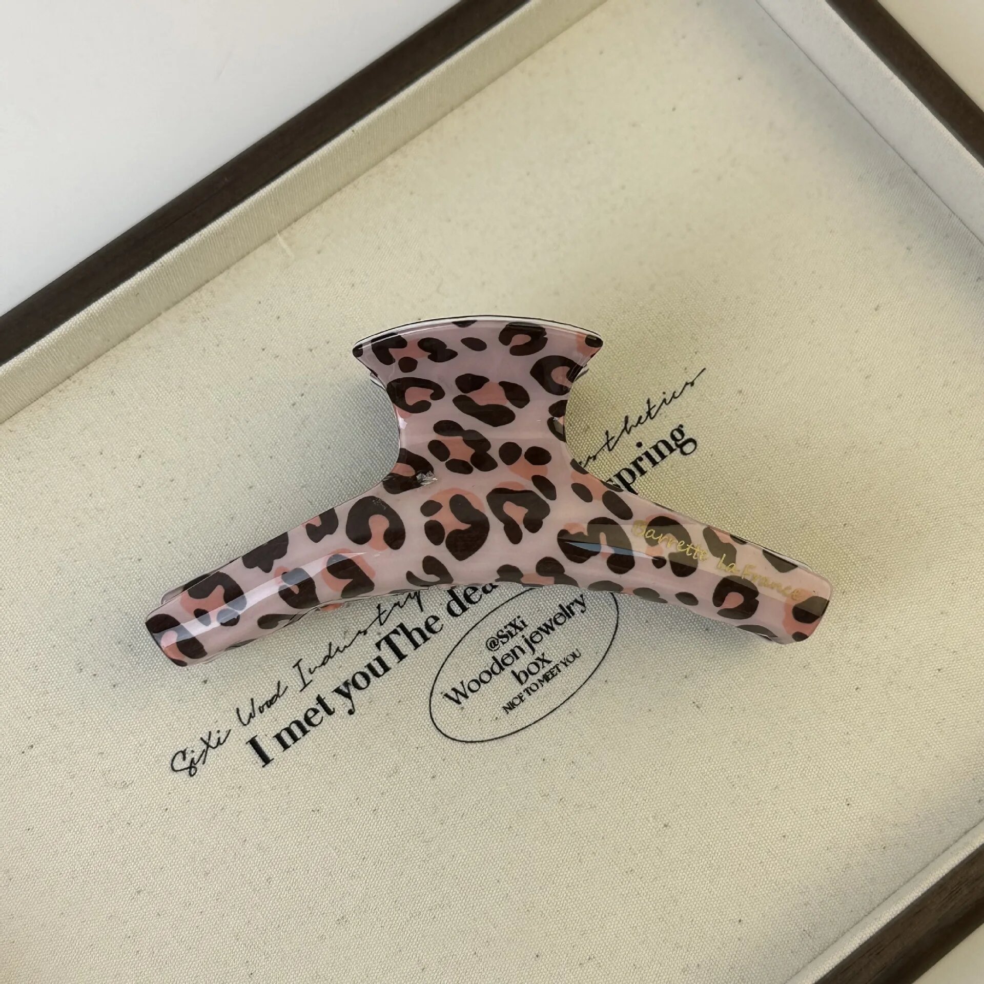 Леопардовая заколка для волос ENRMIIV Pink Leopard 2