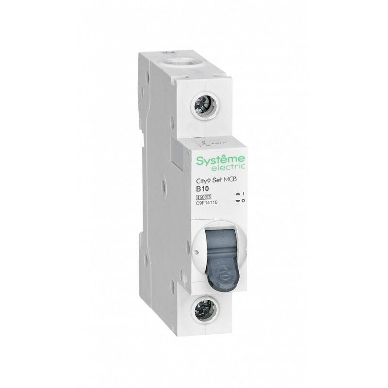 Выключатель автоматический модульный 1п B 10А 4.5кА City9 Set 230В SE, SCHNEIDER ELECTRIC C9F14110 (1 шт.)