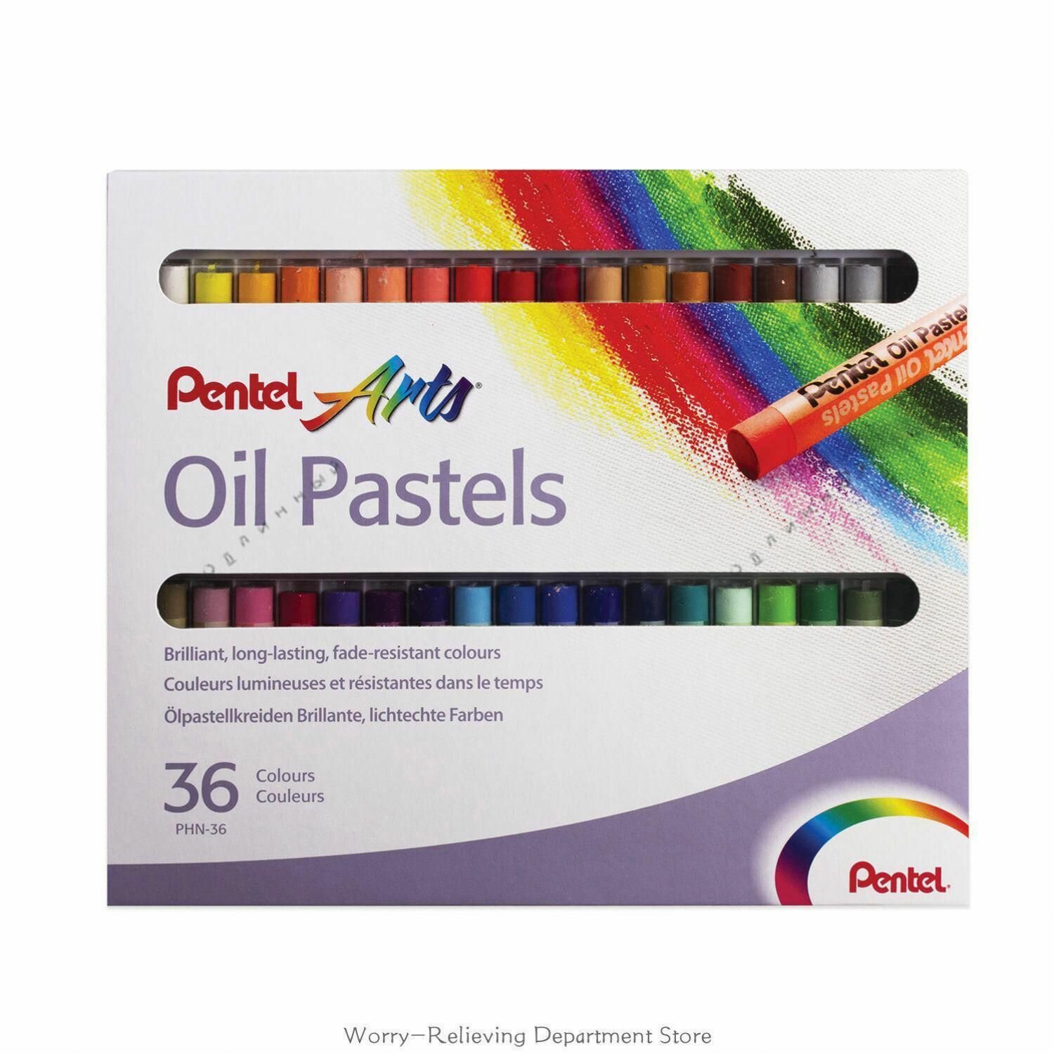 Мелки Pentel Oil Pastels, сухая пастель, масляная, 36 цветов, 315 гр.