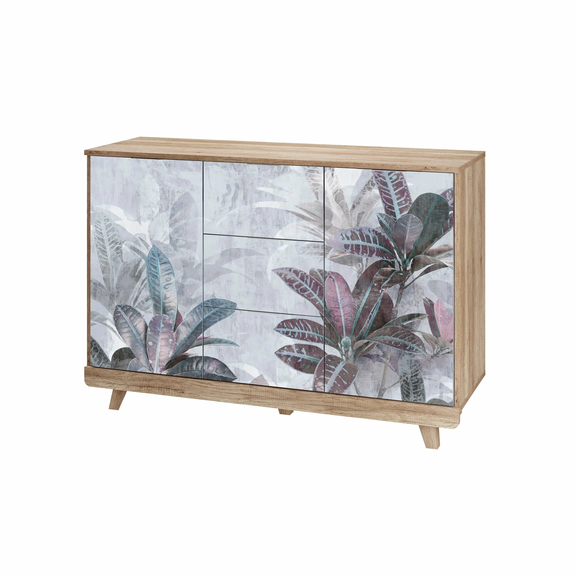 Комод "Мегаполис" КМ-15 Дуб каньон/фотопечать "Бали" (Мебелони)